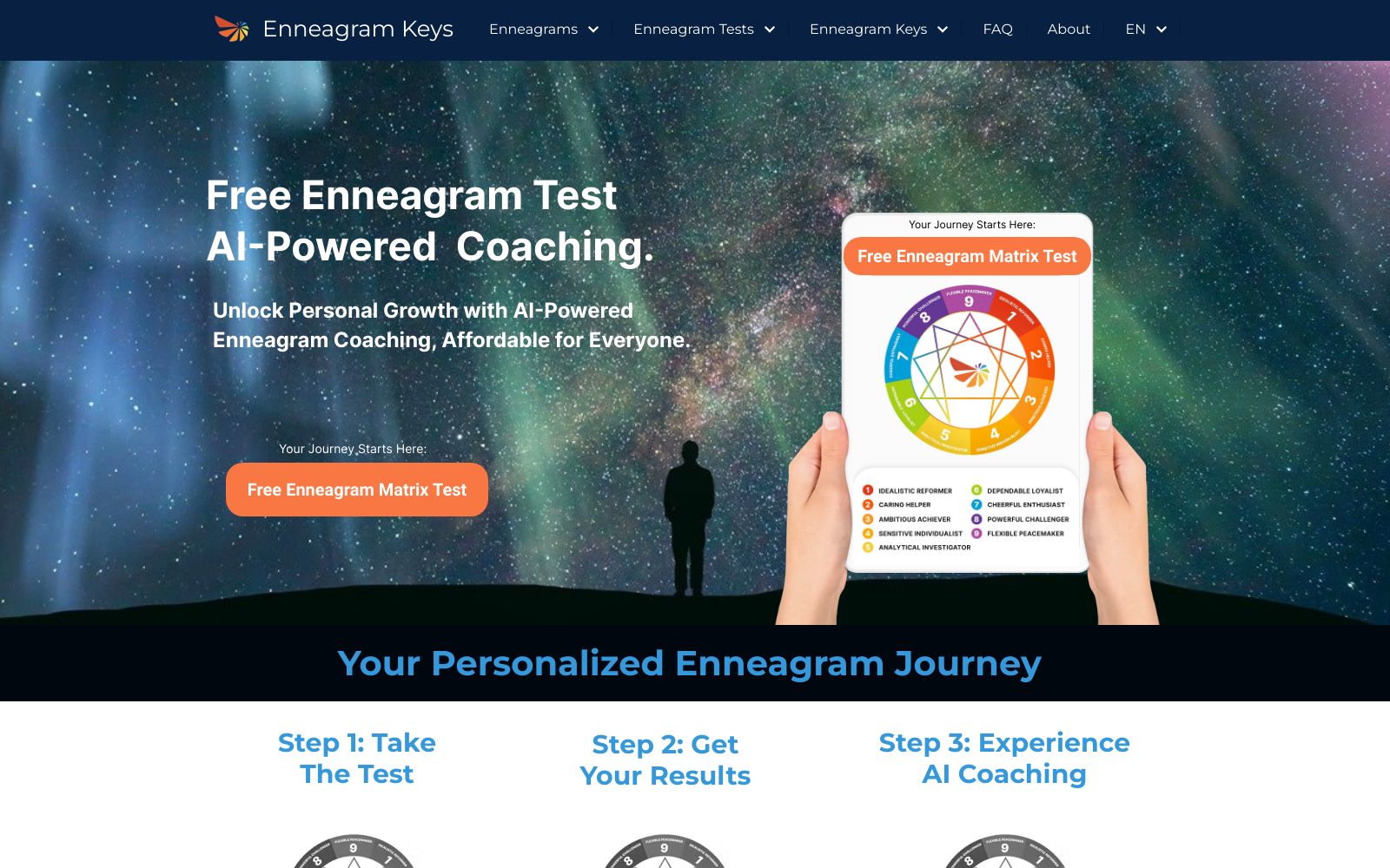 AI Landing Page Feedback for enneagramkeys.com
